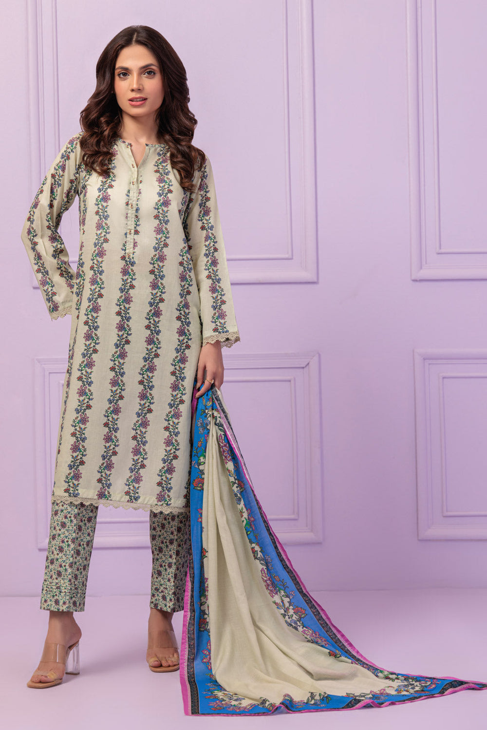 Lawn & Cotton Fabric – Bonanza Satrangi
