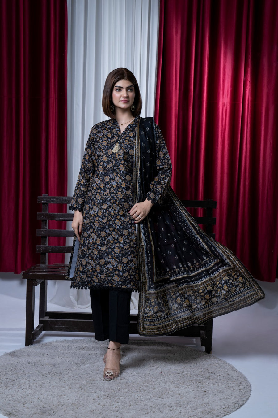 Lawn & Cotton Fabric – Bonanza Satrangi