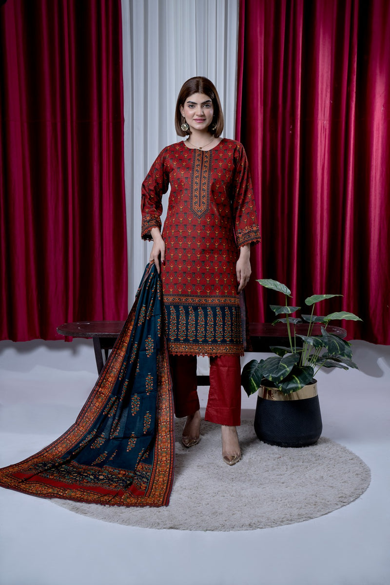 Lawn & Cotton Fabric – Bonanza Satrangi